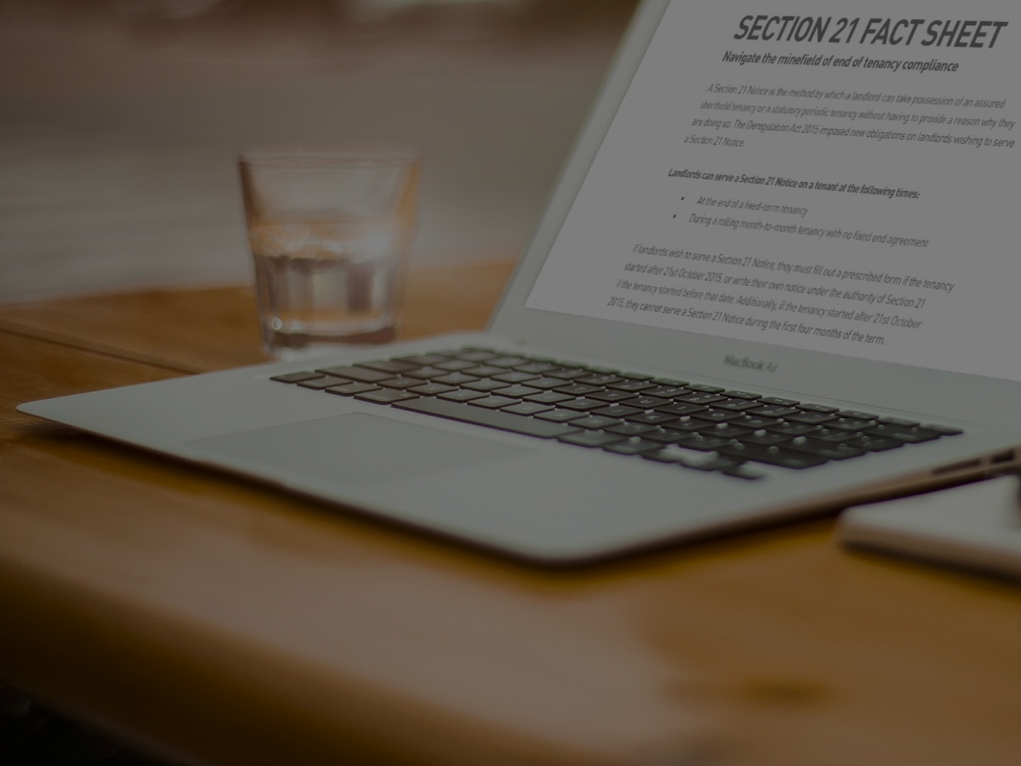 Section 21 Cover - Prospect Estate Agents